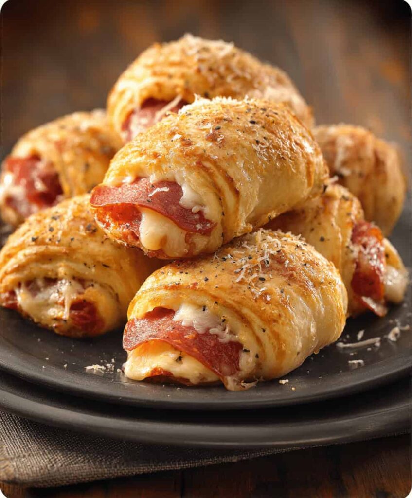 Mozzarella Pepperoni Croissant Rolls Recipe - Runoflif